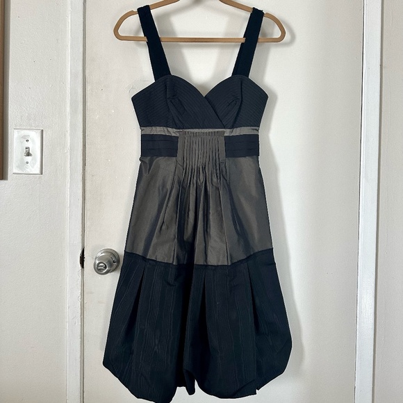 BCBGMaxAzria | Dresses | Bcbg Max Azria Black And Olive Green Cocktail ...